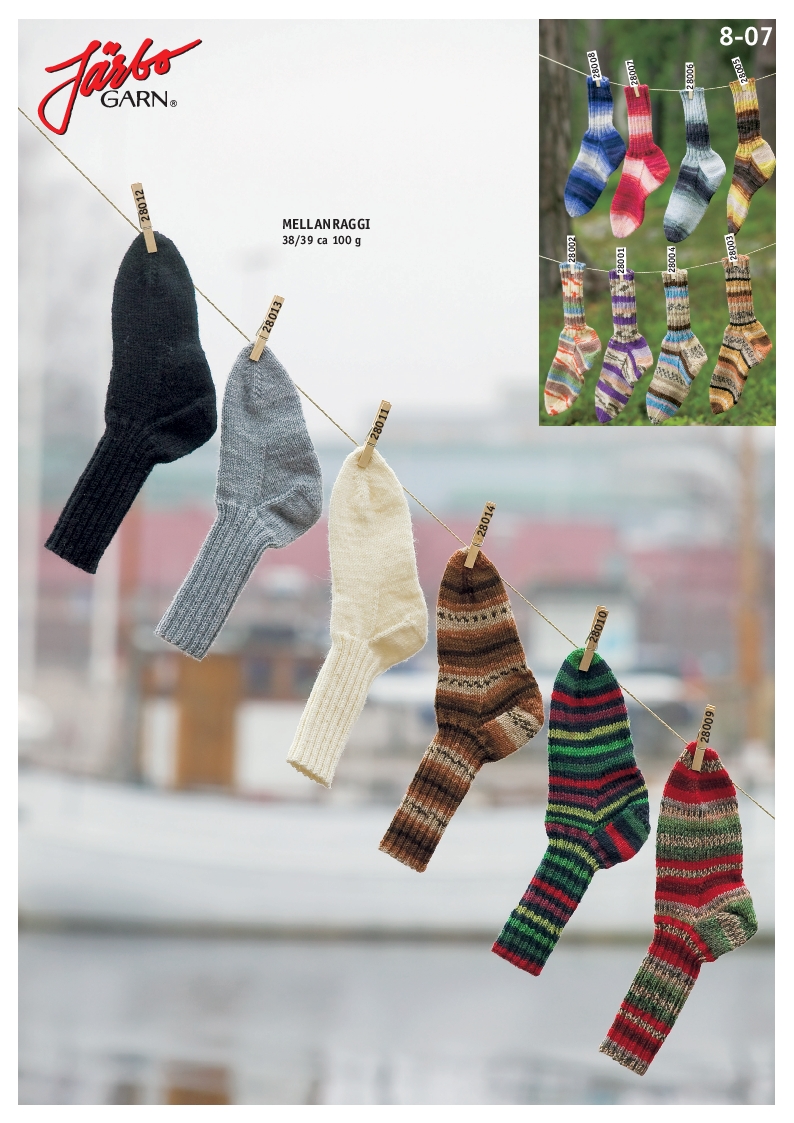 Stickmönster - Klassiska raggsockor i mellanraggi (alt2) - Gratis ...