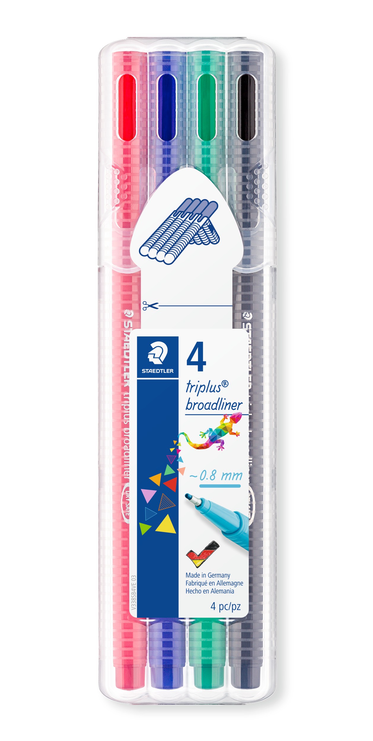 Broadliner Triplus 0,8 mm i etui - 4 färger - 39 kr - Fineliners ...