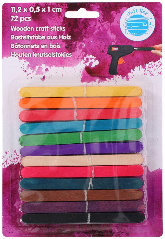 Glasspinnar Färg - 72-pack - 29 kr - Glasspinnar - Skapamer.se