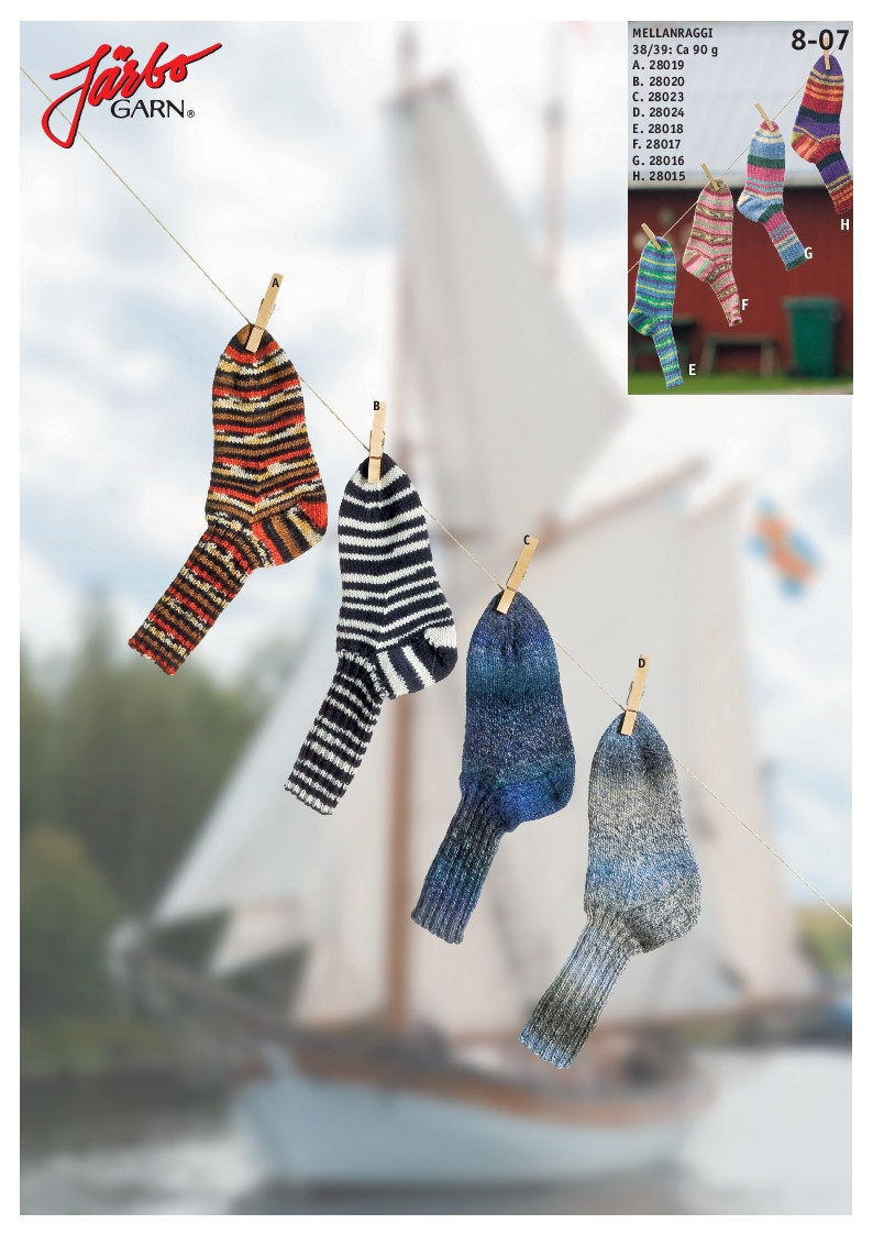 Stickmönster - Klassiska raggsockor i mellanraggi (alt3) - Gratis ...